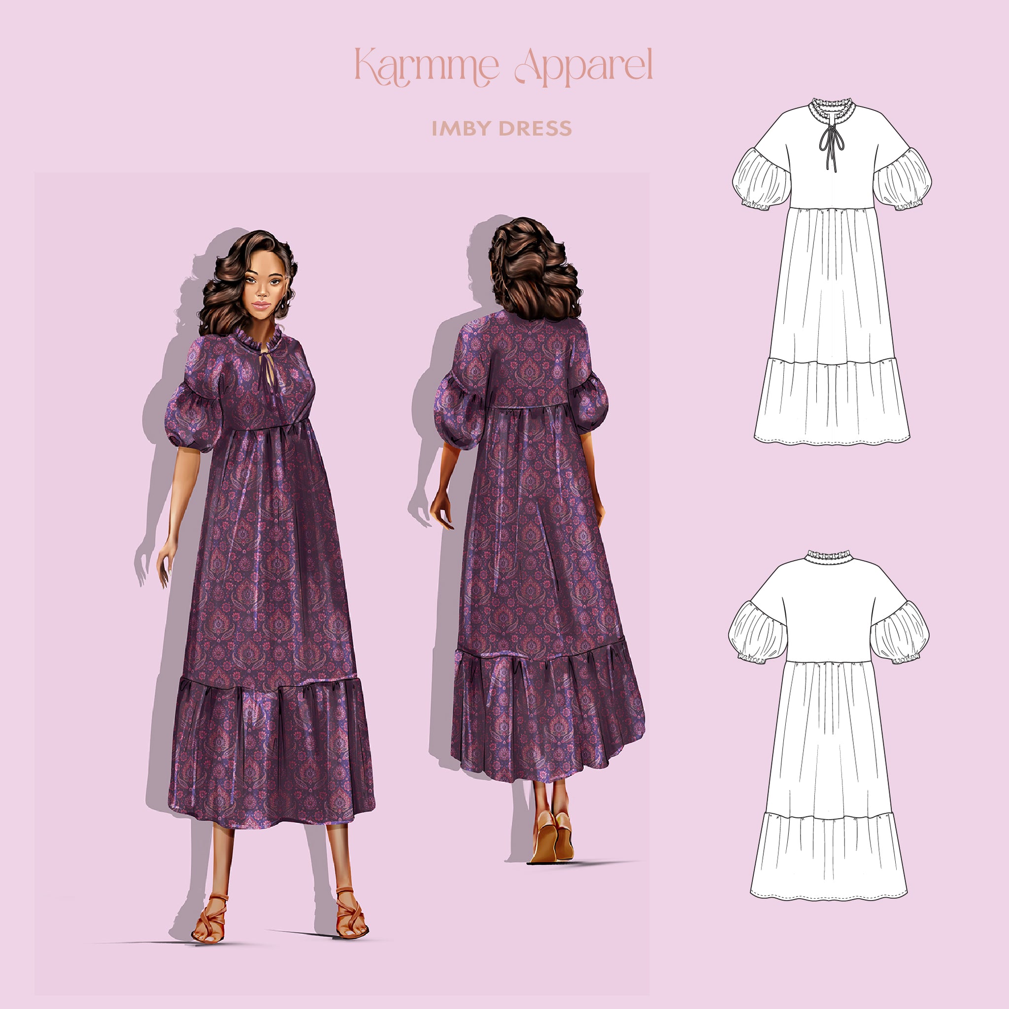 PDF Sewing Pattern | Imby Dress – Karmme Apparel